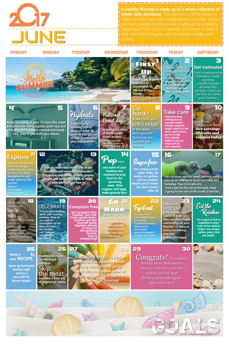 June 2017 Wellness Calendar - SpineCare Decompression and Chiropractic ...