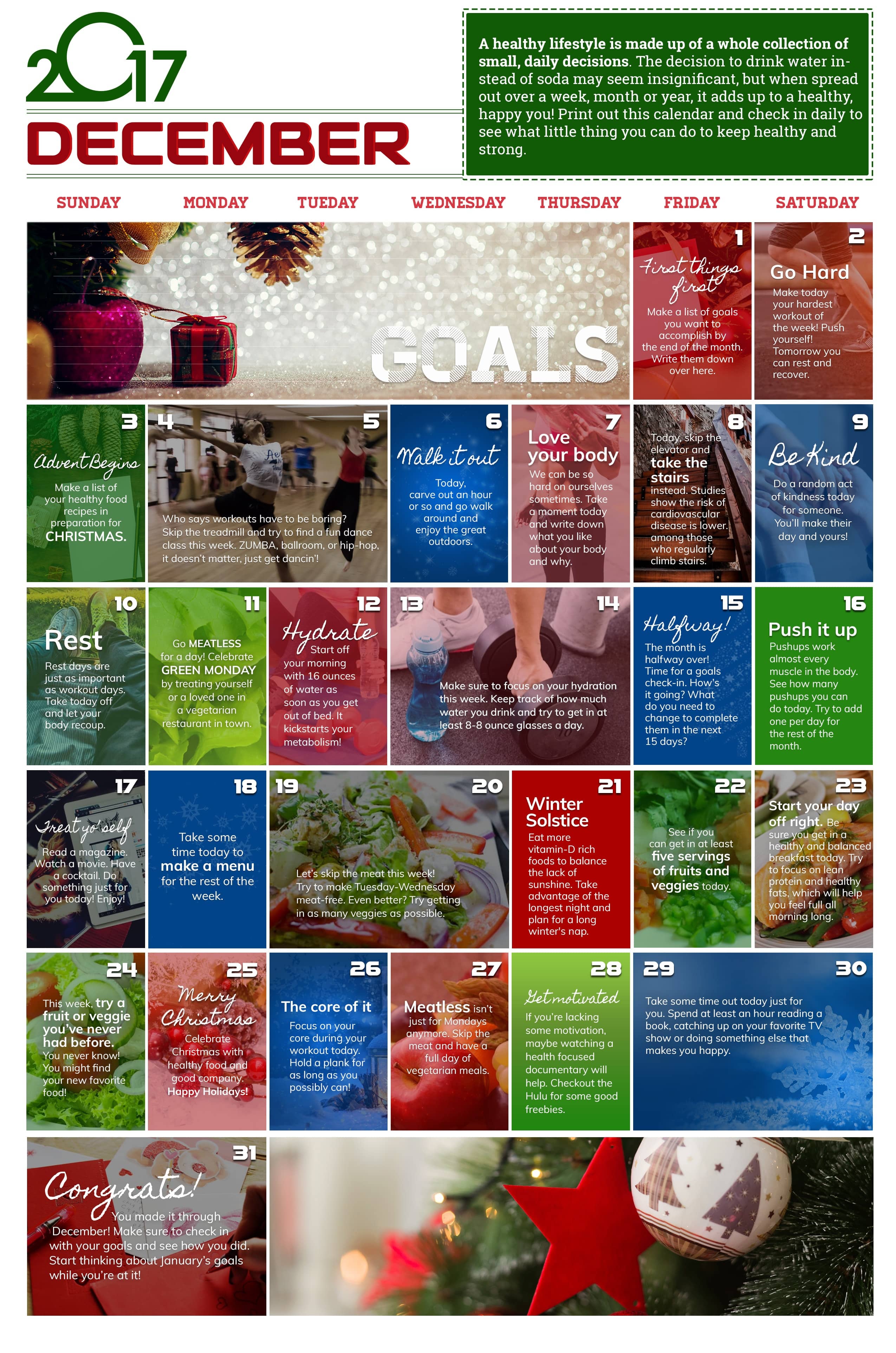 December 2017 Wellness Calendar - SpineCare Decompression and ...