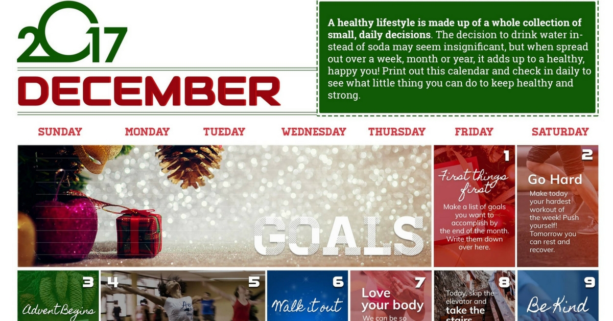 December 2017 Wellness Calendar - SpineCare Decompression and ...